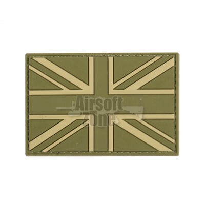 UK Flag Union Jack (Black) PVC Velcro Patch - Airsoft Zone UK