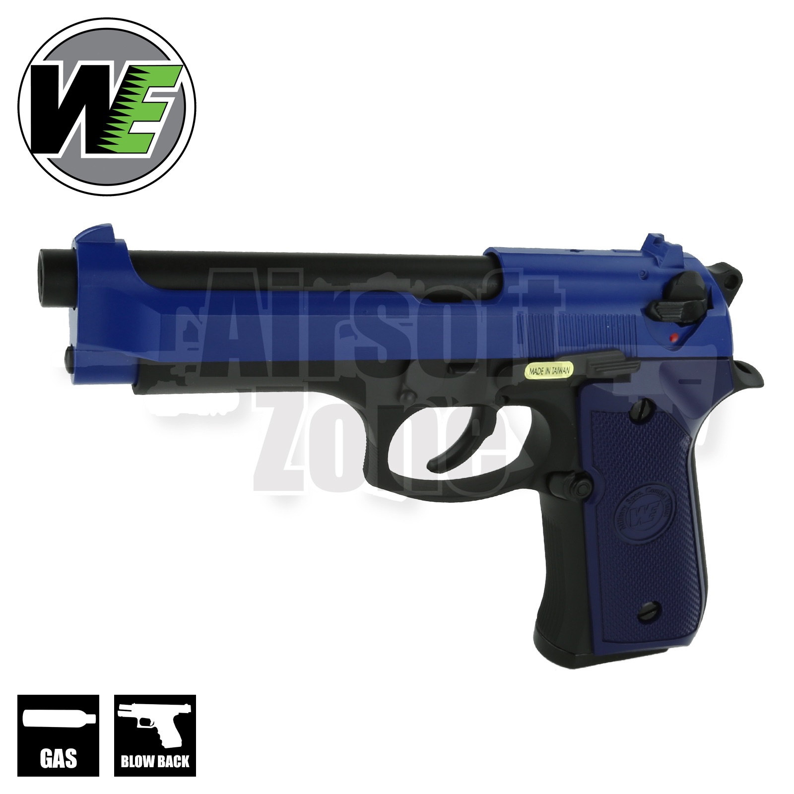 M92 Full Metal Pistol Two Tone Blue GBB WE - Airsoft Zone UK