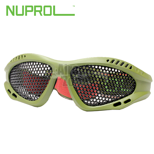 Shades Wire Mesh Goggles Green NUPROL - Airsoft Zone UK