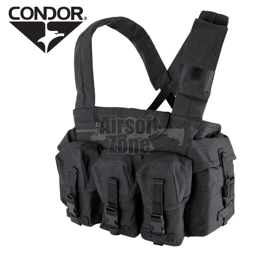 7 Pocket Chest Rig Black CONDOR - Airsoft Zone UK