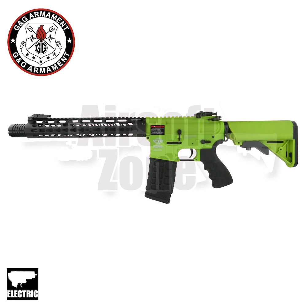 (ARCHIVED) CM16 M4 Wild Hog 12" (Bright Green) AEG G&G - Airsoft Zone UK