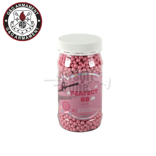 (ARCHIVED) 0.20g Perfect Pink BBs Jar of 2400 G&G - Airsoft Zone UK