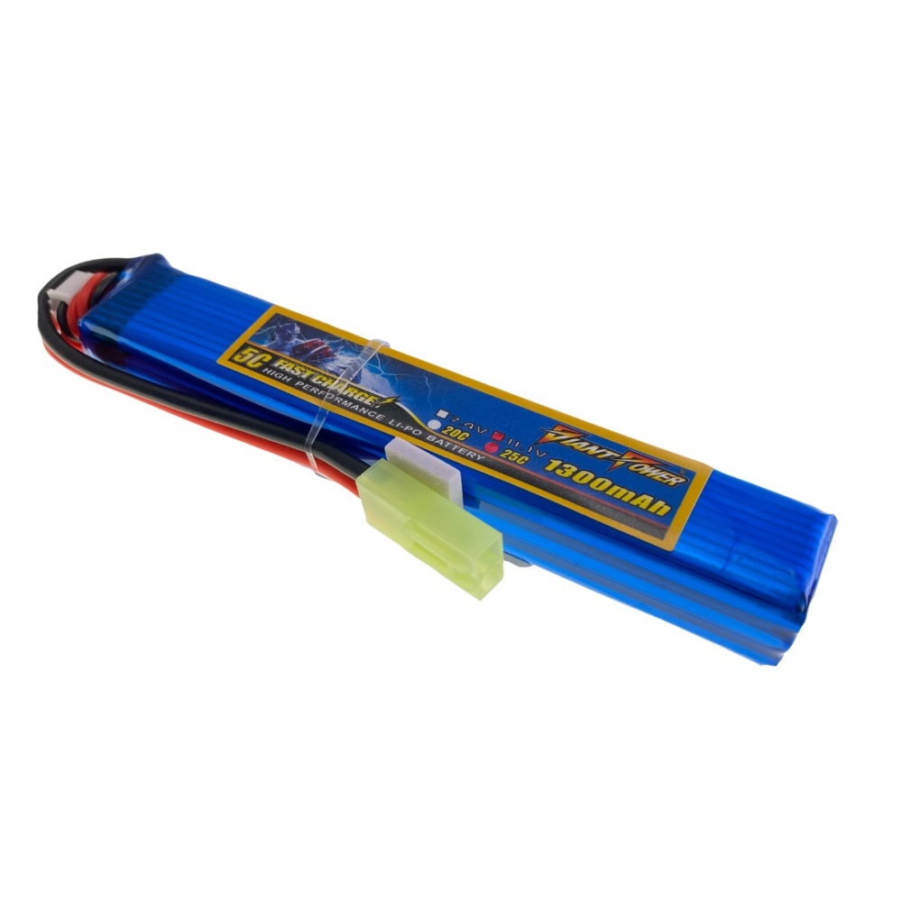11.1V 1300mAh 25C LiPo Stick Battery Giant Power - Airsoft Zone UK