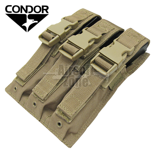Triple MP5 Magazine Pouch Tan MOLLE CONDOR - Airsoft Zone UK