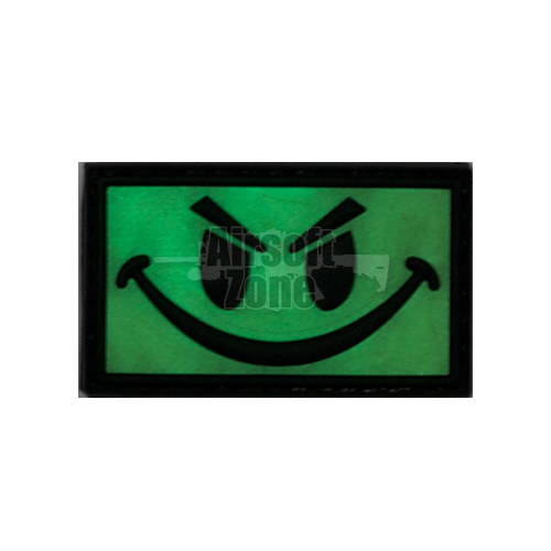 Smiley Face Light PVC Velcro Glow in the Dark Patch - Airsoft Zone UK