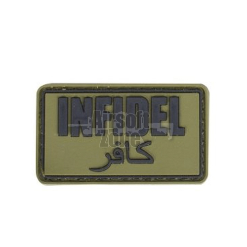 INFIDEL (OD) PVC Velcro Patch - Airsoft Zone UK