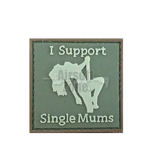 I Support Single Mums (OD) PVC Velcro Patch - Airsoft Zone UK