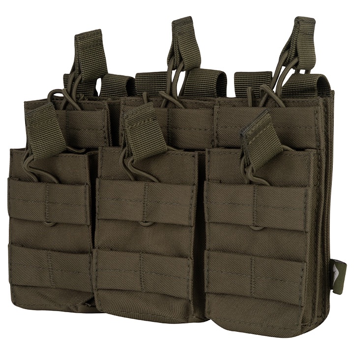 Quick Release Treble Duo Mag Pouch Green Viper Tactical - Airsoft Zone UK